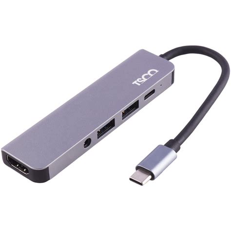 هاب تایپ سی به Usb 30hdmiauxtype C Pd تسکو مدل Thu 1160