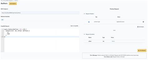 Rest Api Run Request Fails With The Error Failed To Execute Fetch