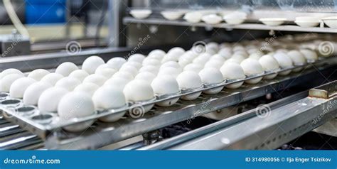 Efficient Egg Sorting Machine In A Commercial Production Facility