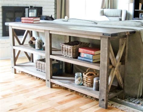 Ana White Rustic X Console DIY Projects