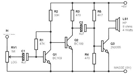 Simple Amplifier Circuit 3W 8 Ohm Amplifier Circuit Design