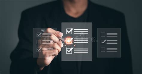 Survey Form Concept Questionnaire With Checkboxes Stock Image Image Of List Isometric