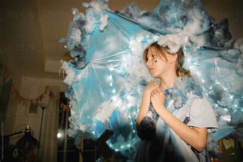 A Girl In A Costume As A Rainy Cloud By Stocksy Contributor Yatanni Stocksy