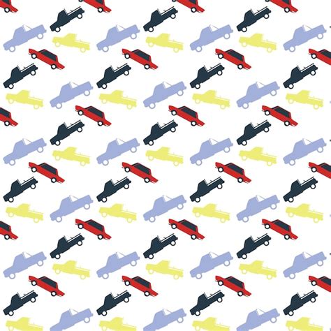 Seamless Car Pattern Design Premium Vector