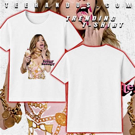 Sydney Sweeney Licking Ice Cream Shirt Hoodie Sweater Long Sleeve And Tank Top