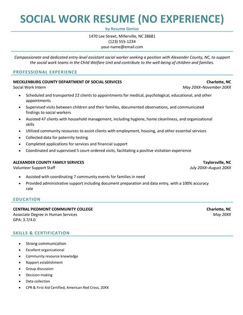 4 Social Worker Resume Examples And Writing Tips 2024