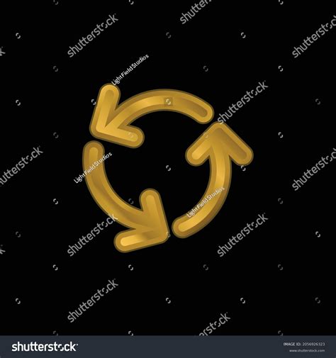 Arrows Circle Three Rotating Counterclockwise Direction Stock Vector Royalty Free 2056926323