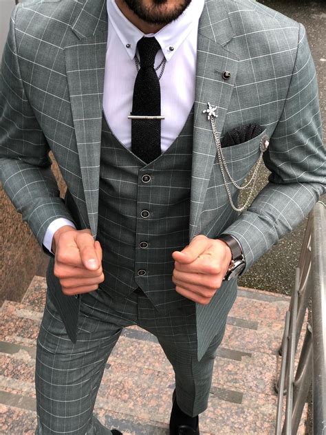 Slim-Fit Plaid Suit Vest Green – BOJONI (с изображениями) | Мужской ...