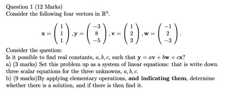 Solved Question Marks Consider The Following Four Chegg