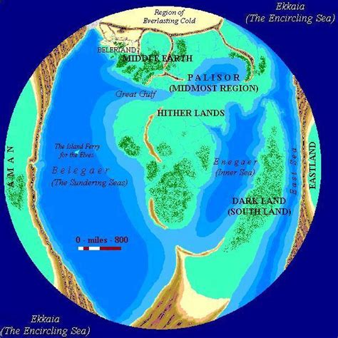 Map Of Aman Tolkien Valinor Dgam