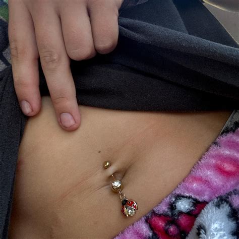 Ladybug Belly Ring Etsy