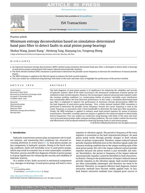 Pdf Minimum Entropy Deconvolution Based On Simulation Determined Band