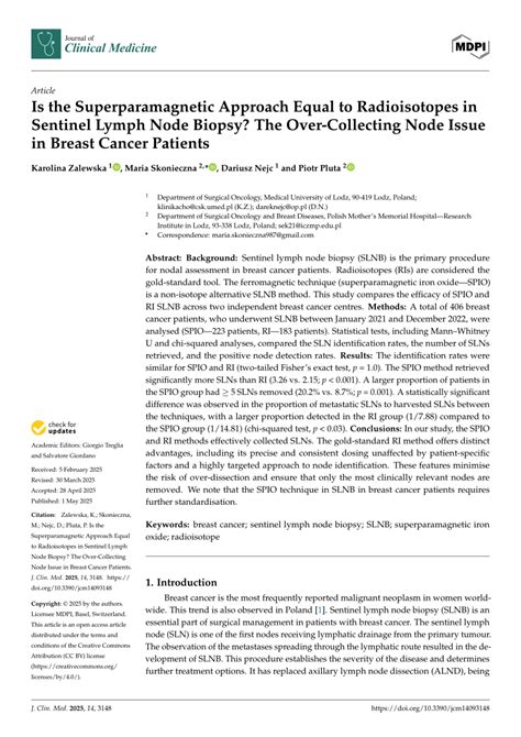 Pdf Is The Superparamagnetic Approach Equal To Radioisotopes In