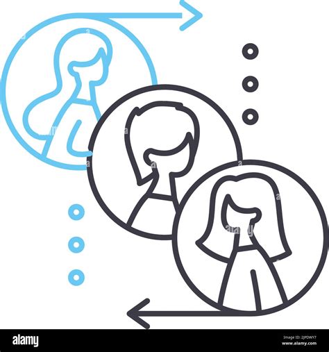 Public Perception Line Icon Outline Symbol Vector Illustration
