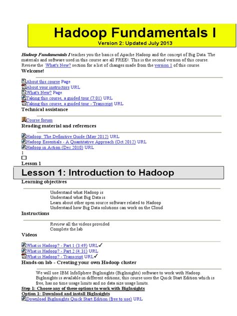 Notes For Big Data Pdf Apache Hadoop Java Programming Language