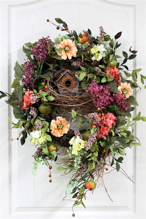 Front Door Wreath Spring Wreath Country Wreath By Floralsfromhome