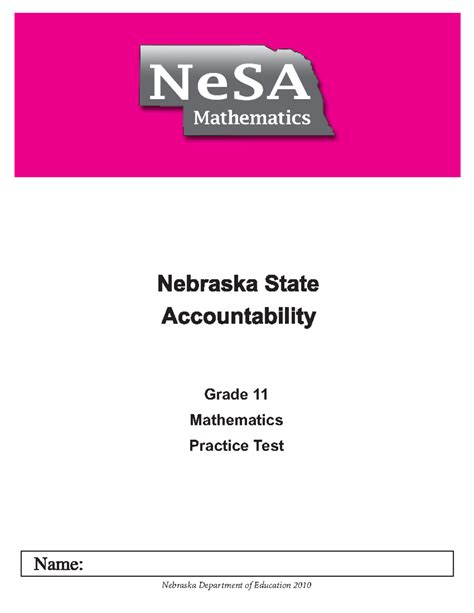 Neg11math Ptpaper12 Math Grade 11 Mathematics Practice Test
