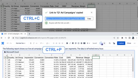 Microsoft Excel For Confluence Pagebrain Atlassian Marketplace