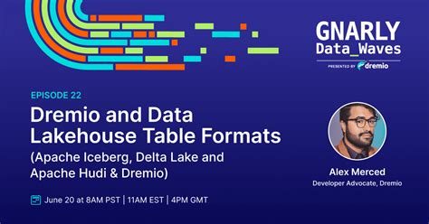 Dremio And Data Lakehouse Table Formats Gnarly Data Waves
