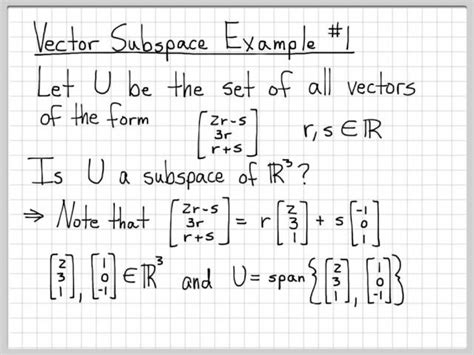 Vector Space In Linear Algebra Examples Day 30 Mat234 Linear
