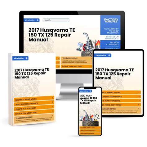 2017 Husqvarna Te 150 Tx 125 Service And Repair Manual