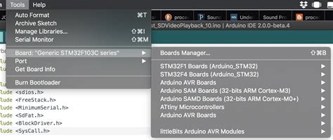 Empty Entries In Tools Board Menu And Board Options Missing In The Menu Issue