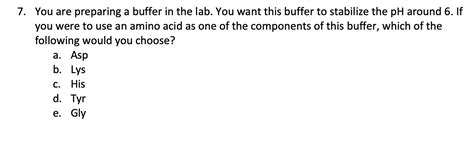 Solved You Are Preparing A Buffer In The Lab You Want This Chegg
