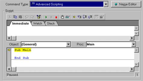 Scriptmodule Editing Window