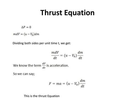 Basics Of Rocket Propulsion Part 2 The Thrust Equation Pptx