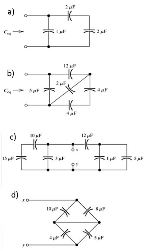 Solved Find The Equivalent Capacitance I For Chegg Com