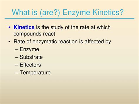 PPT Chapter Enzyme Kinetics PowerPoint Presentation Free Download ID