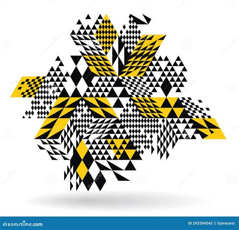 Isometric 3d Cubes Vector Abstract Geometric Background Yellow Abstraction Art Architecture