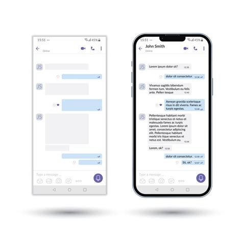 Premium Vector Messenger Ui Template Chat Application Illustration