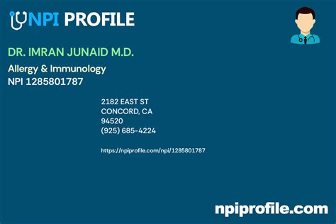 Dr Imran Junaid M D Npi 1285801787 Internal Medicine In Concord Ca
