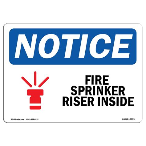 Fire Sprinkler Riser Signage Signs Bylita Victorian Fire Sprinkler