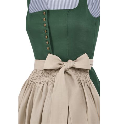 Great Classic Dirndl Dress Green Colour Cotton Fabric Dd 0032