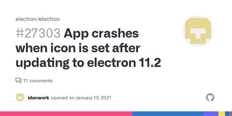 App Crashes When Icon Is Set After Updating To Electron 112 · Issue 27303 · Electronelectron