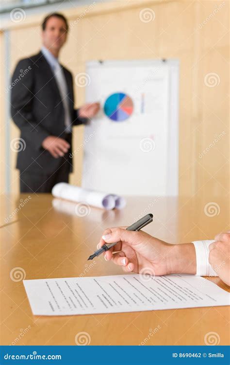 Taking Notes At A Meeting Stock Photography Image