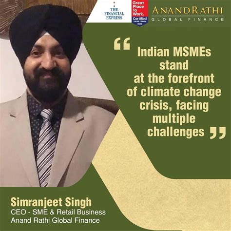 Simranjeet Singh On Linkedin My Views With Regards To Impact On Msmes While Combating Climate