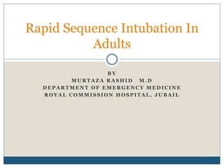 Rapid Sequence Intubation PPTX
