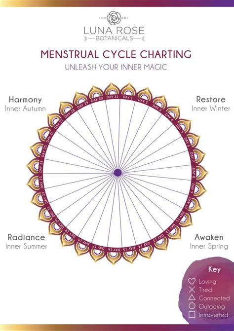 An Image Of A Wheel With The Words Menstrual Cycle Charting On It