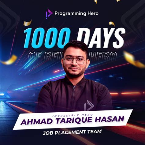 Programming Hero On Linkedin Programminghero Milestoneachieved 1000daysstrong