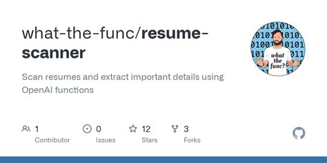 Github What The Funcresume Scanner Scan Resumes And Extract Important Details Using Openai