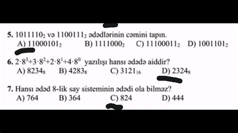 8 Ci Sinif İnformatika Ksq 1 Cavablari Youtube