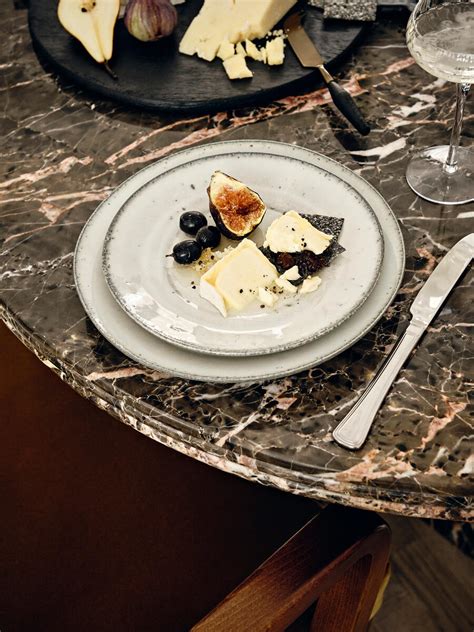 Rosaline Dining Table Griseo Rosa Marble Soho Home