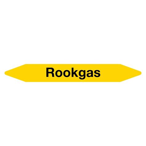Leidingmarker Rookgas Sticker Diversestickersnl