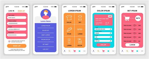 App Interface Template Vector Art Icons And Graphics For Free Download