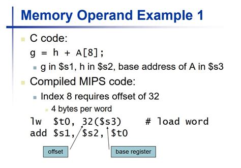 What Does The Offset Do In Mips I Dont Understand