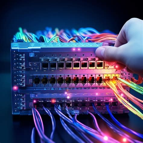 Premium Photo Fiber Optic Connector Internet Communication Optical