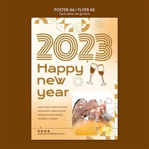 Free Psd New Year Template Design